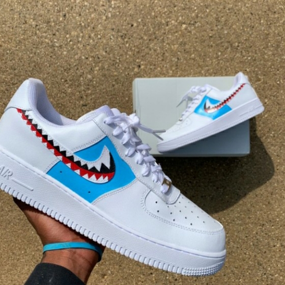 Shoes | Shark Teeth Custom Nike Af1 | Poshmark